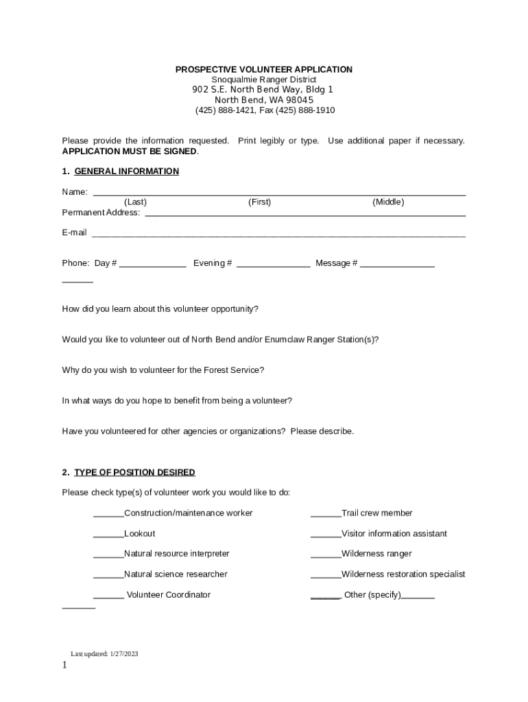 Snoqualmie Ranger District - North Bend - USDA Forest Service Doc ...