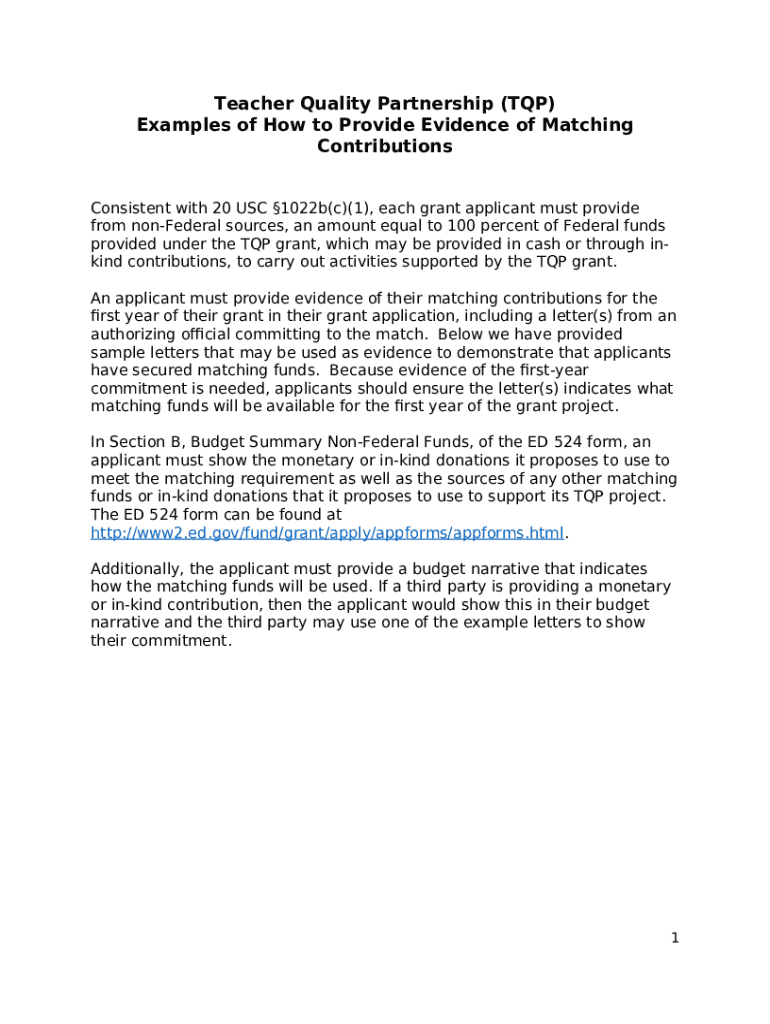 Examples of Adequate Evidence of a Private-Sector Match ... Doc Template | pdfFiller