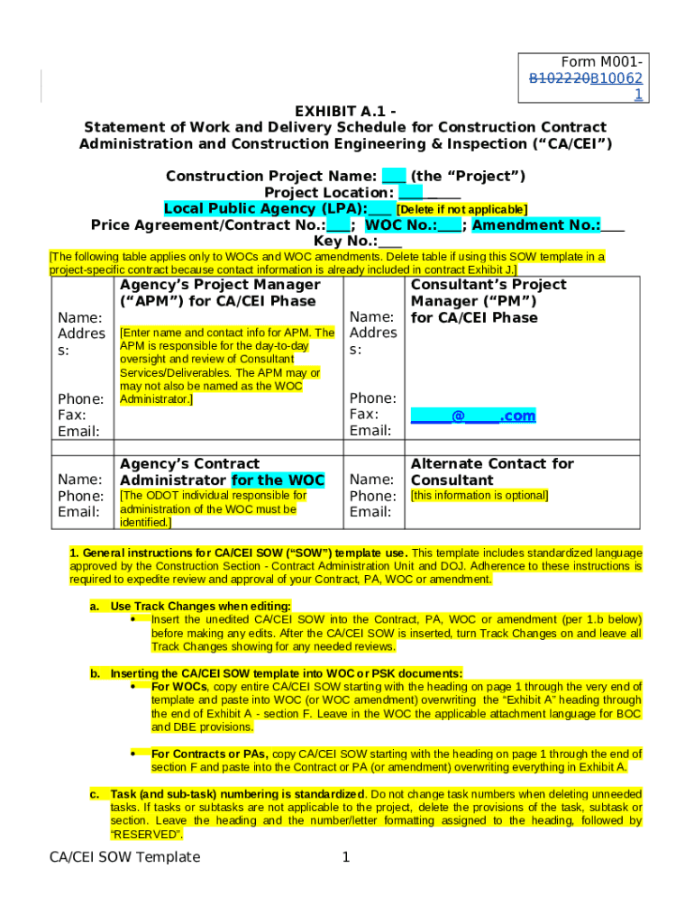 CONSTRUCTION CONTRACT ADMINISTRATION - La DOTD Doc Template | pdfFiller