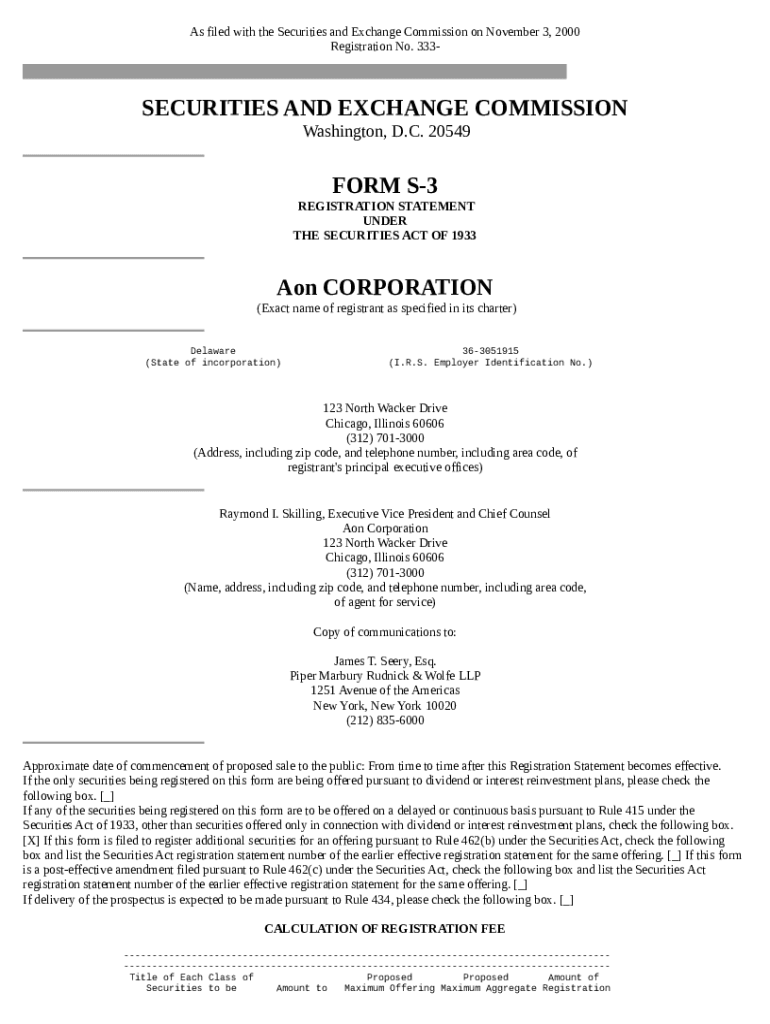 Aon CORPORATION - cloudfront.net Doc Template | pdfFiller