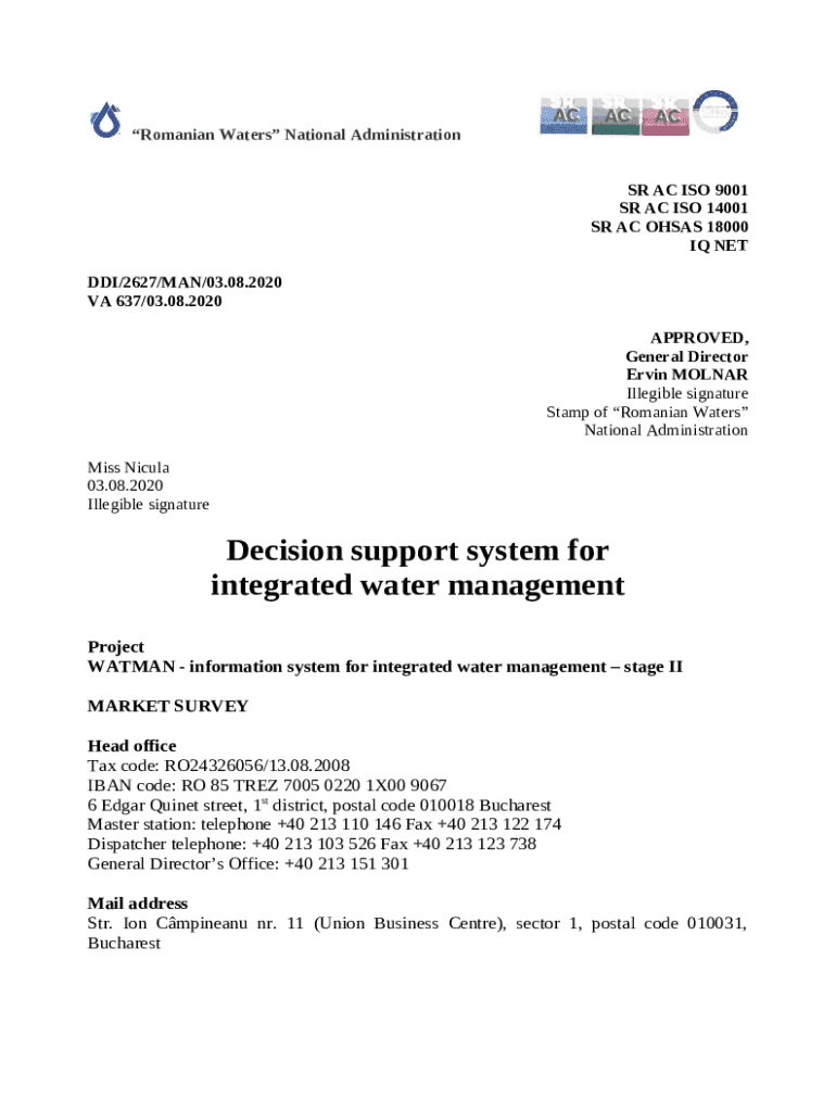 ination system for integrated water management Doc Template | pdfFiller