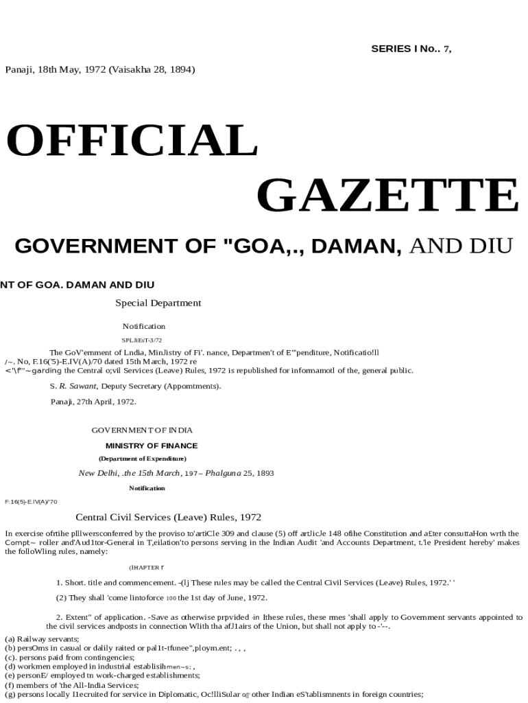 government of . goa, daman and diu - OFFICIAL GAZETTE Doc Template ...