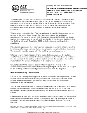 minimum documentation requirements for building approval ... Doc ...