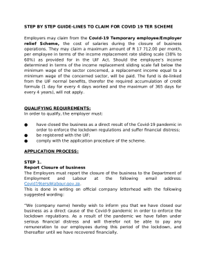 to download the Step by Step Guide to claim UIF TERS Fund Doc Template ...