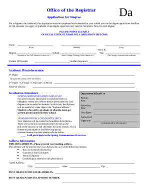 AP.4 Degree Application, Conferral and Graduation Doc Template | pdfFiller