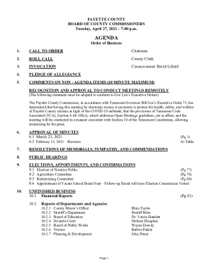 Fillable Online Order of Business Fax Email Print - pdfFiller