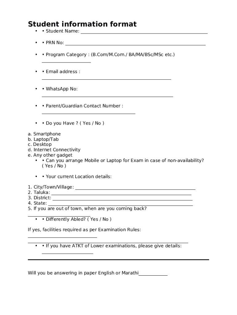 2021-2022 Student Registration Checklist and s Doc Template | pdfFiller