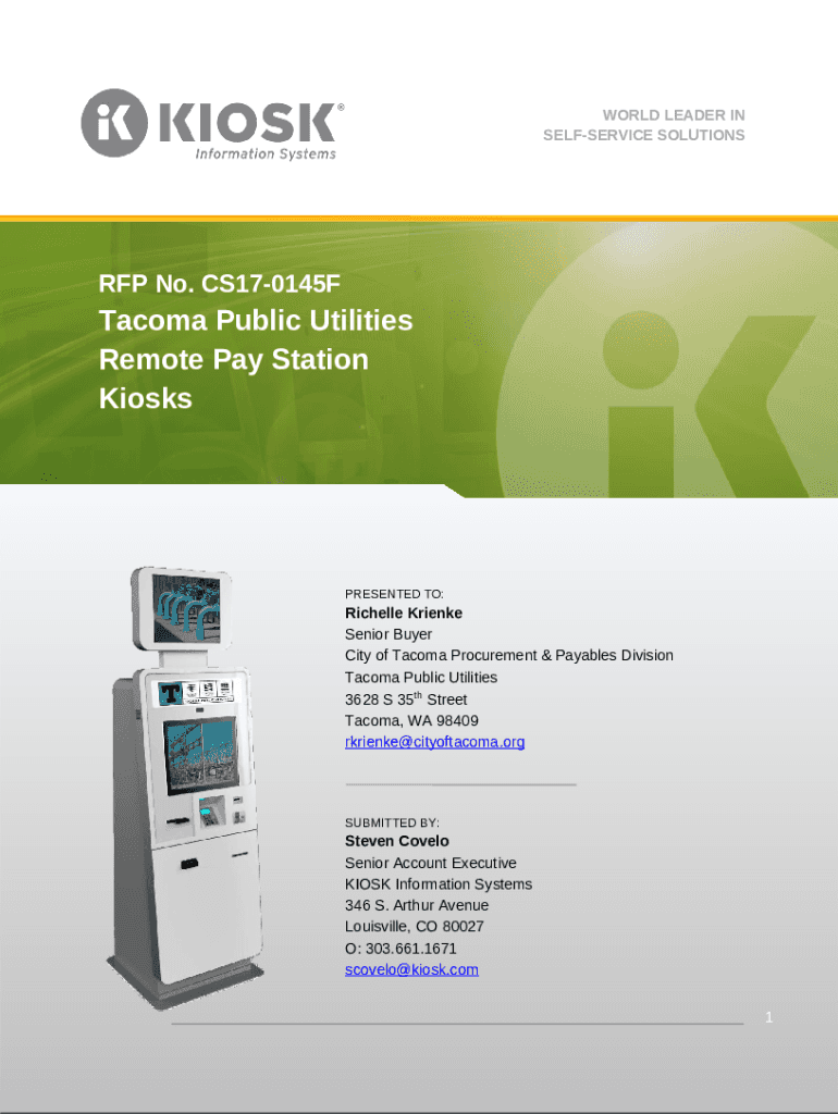 Tacoma Public Utilities Remote Pay Station Kiosks - cms cityoftacoma Doc Template | pdfFiller