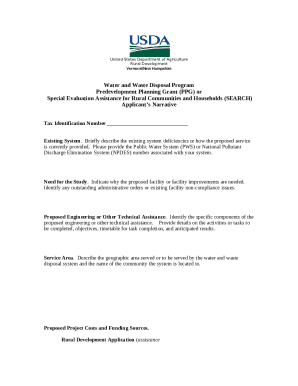 Tax Identification Number - USDA Rural Development Doc Template | pdfFiller