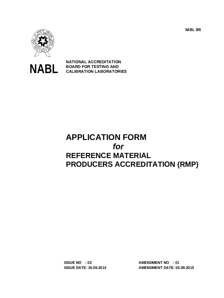 Application for Reference Material Producers - NABL Doc Template ...
