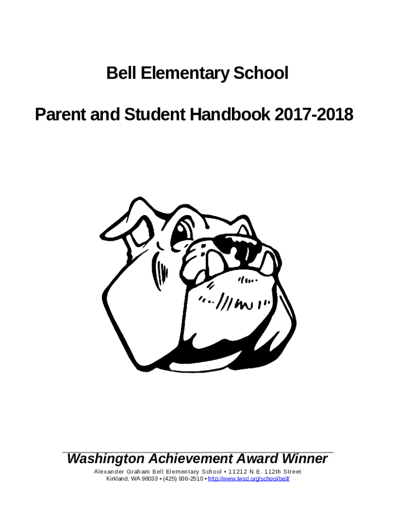 Bell Elementary School Parent and Student Handbook ... Doc Template ...