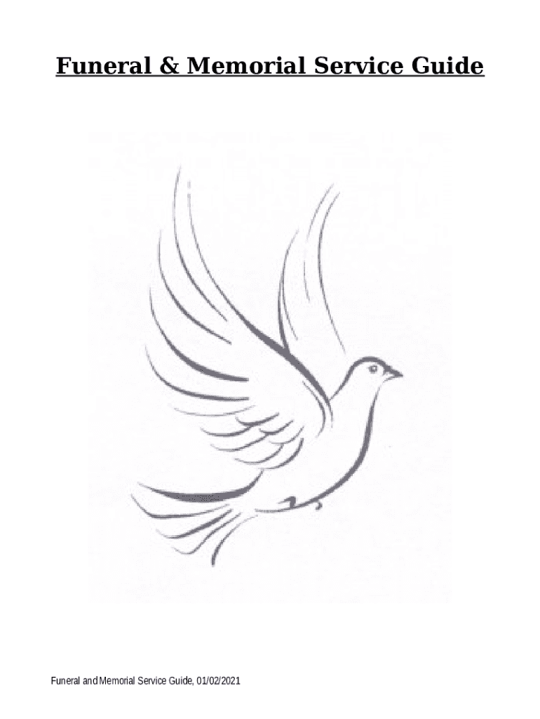 Funeral & Memorial Service Guide Doc Template | pdfFiller