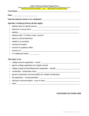 Date the letter(s) needs to be completed: Doc Template | pdfFiller