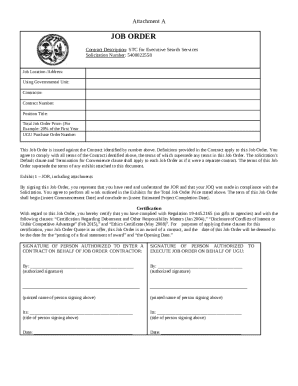 JOB ORDER CONTRACT - Sacramento State Doc Template | pdfFiller