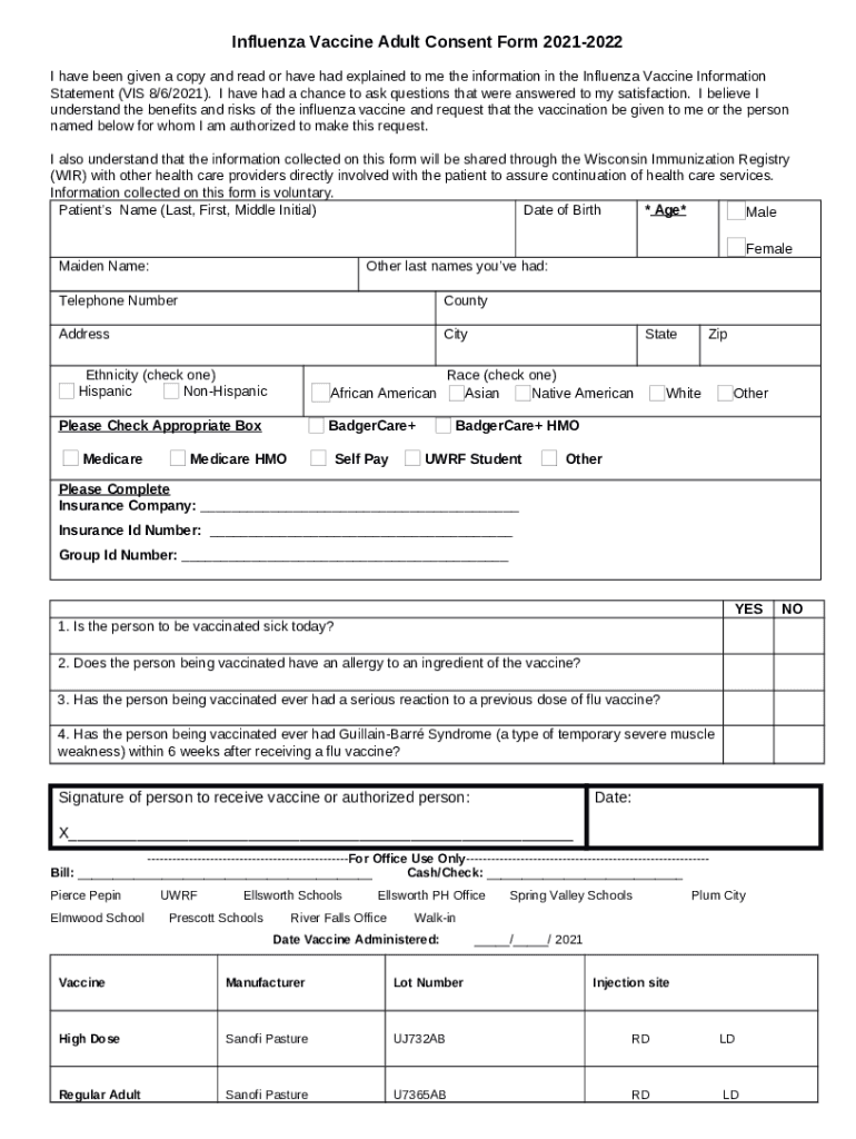 VACCINE DOCUMENTATION/CONSENT - KDHE Doc Template | pdfFiller