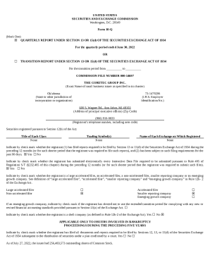 CORETEC GROUP INC. (. EDGAR Online Pro Doc Template | pdfFiller