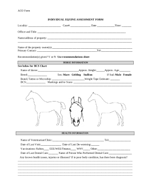 Equine Welfare Certificate Doc Template | pdfFiller