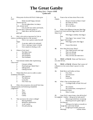 First Line of The Great Gatsby: Analysis - Study.com Doc Template ...