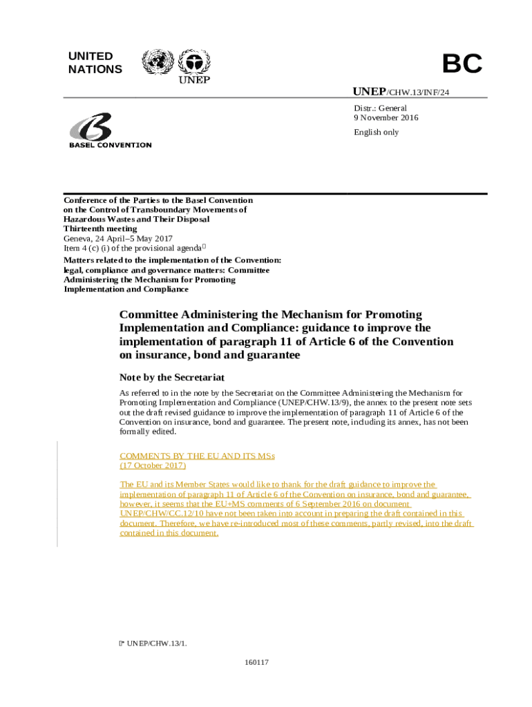 The Basel Convention on the Control of Transboundary ... Doc Template ...