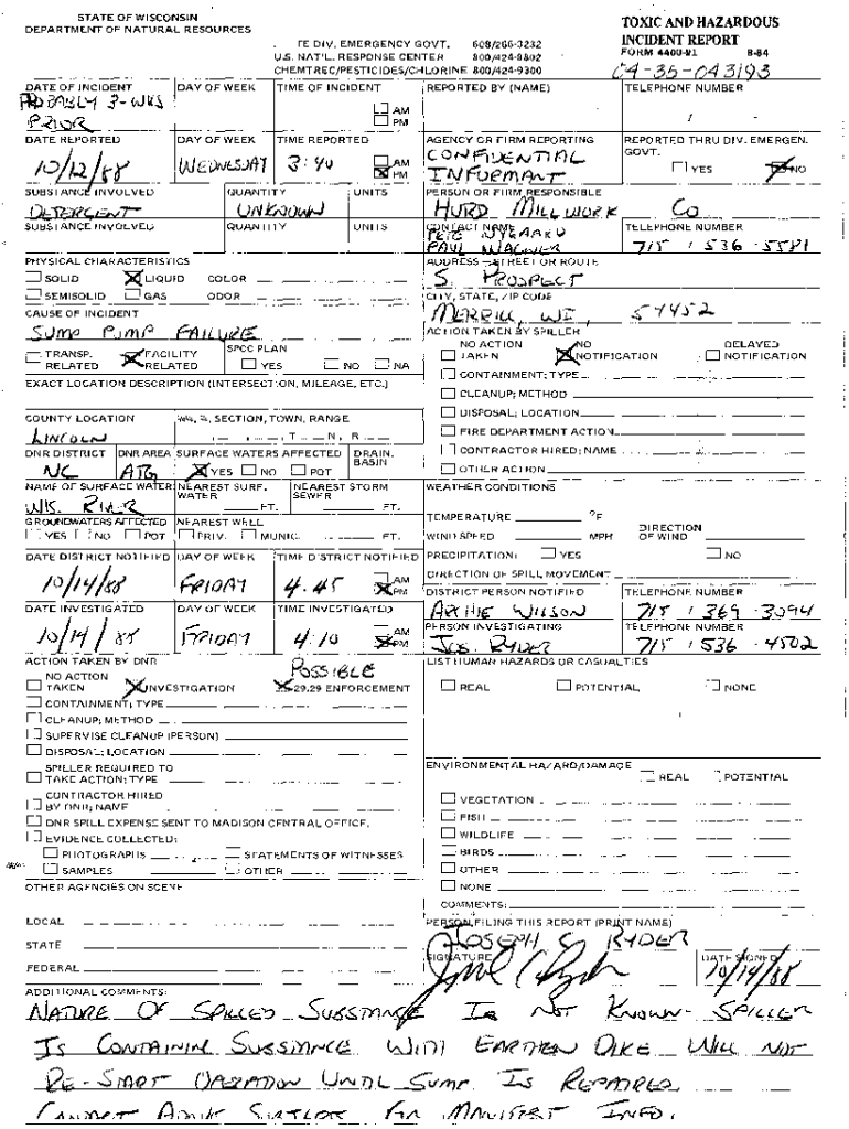 Fillable Online dnr wi Wisconsin Department of Natural Resources - Facebook Fax Email Print ...