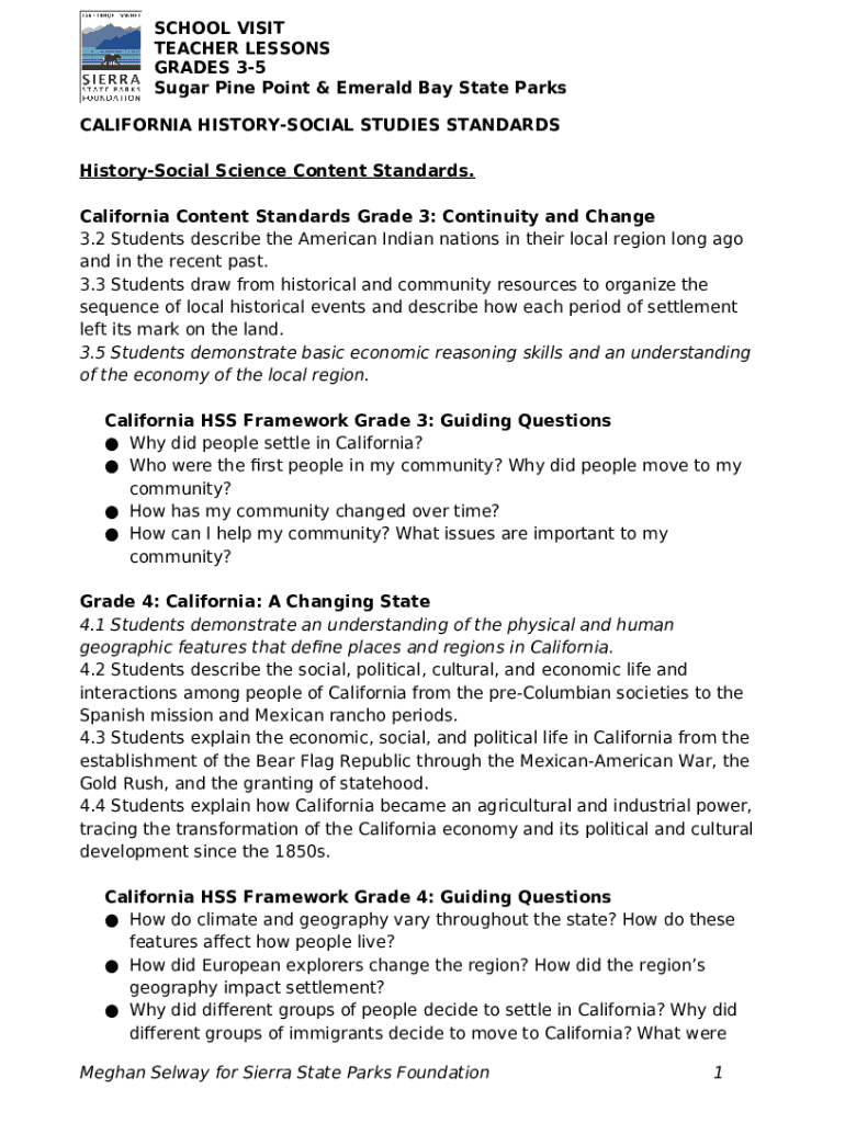 History/Social Science Pre K-12 / Common Core State ... Doc Template ...