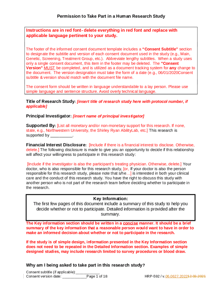 Research Ined Consent and HIPAA Authorization - irb northwestern Doc ...