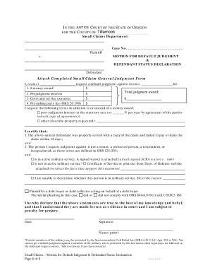 Fillable Online Small Claims : Forms Center - Oregon Judicial ...
