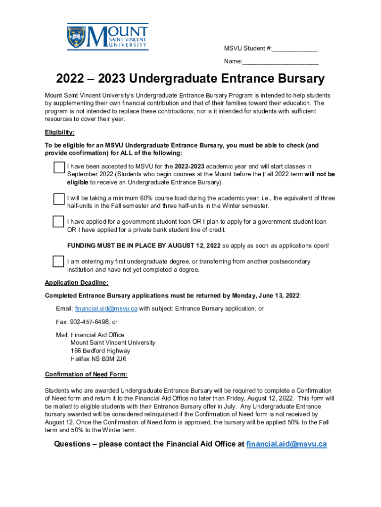 Fillable Online Sign In - MSVU Student Application Fax Email Print ...