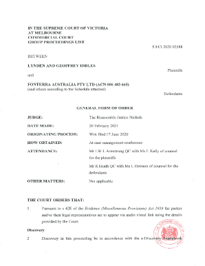 Fillable Online Reply to Amended Defence - The Supreme Court of ...