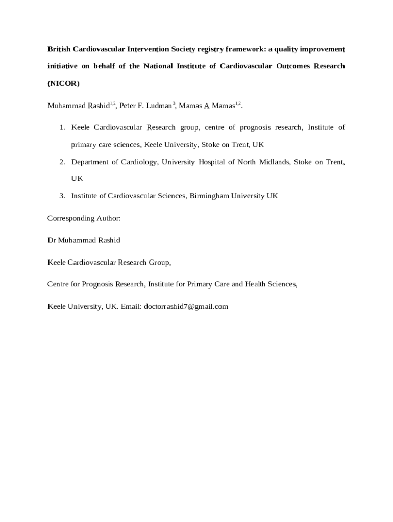 Impact of established cardiovascular disease on outcomes in ... Doc ...