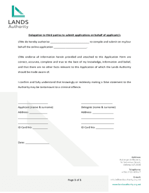 Fillable Online Form GLA1 - Lands Authority Fax Email Print - pdfFiller