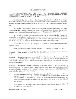 Fillable Online OF THE CITY OF WILSONVILLE, OREGON Fax Email Print - pdfFiller