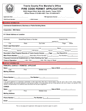 Fillable Online Fire Marshal's OfficeAustinTexas.gov Fax Email Print ...