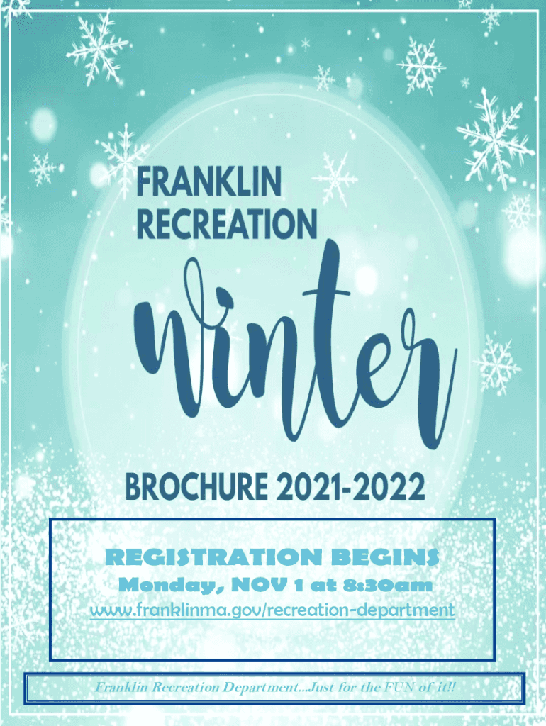 Fillable Online Town of Franklin Recreation Department: Online ...