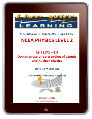 Fillable Online Atomic and nuclear physics - NCEA Level 2 Physics Fax ...