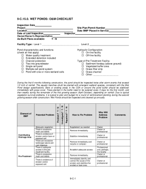 Fillable Online Chapter 9 BMP INSPECTION AND MAINTENANCE Fax Email ...