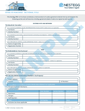Fillable Online DEED OF SALE - SECTIONAL TITLE - Finkenstein Fax Email ...