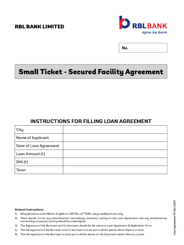Fillable Online Small Ticket - Secured Facility Agreement - cloudfront ...