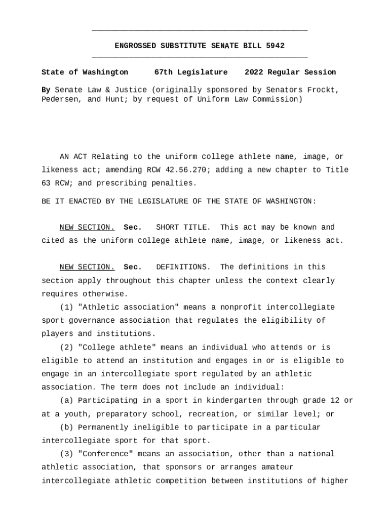 Senate Bill 5942 - Washington State Legislature - ulc wa Doc Template ...