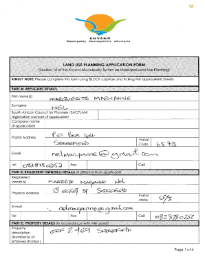 Fillable Online land use planning pre-application consultation form Fax ...