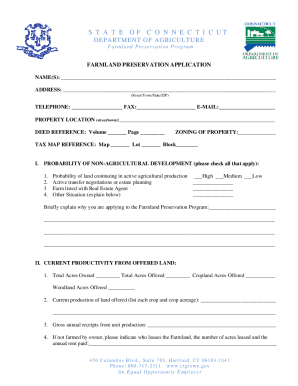 Fillable Online Farmland Development Rights Full Termination Request ...