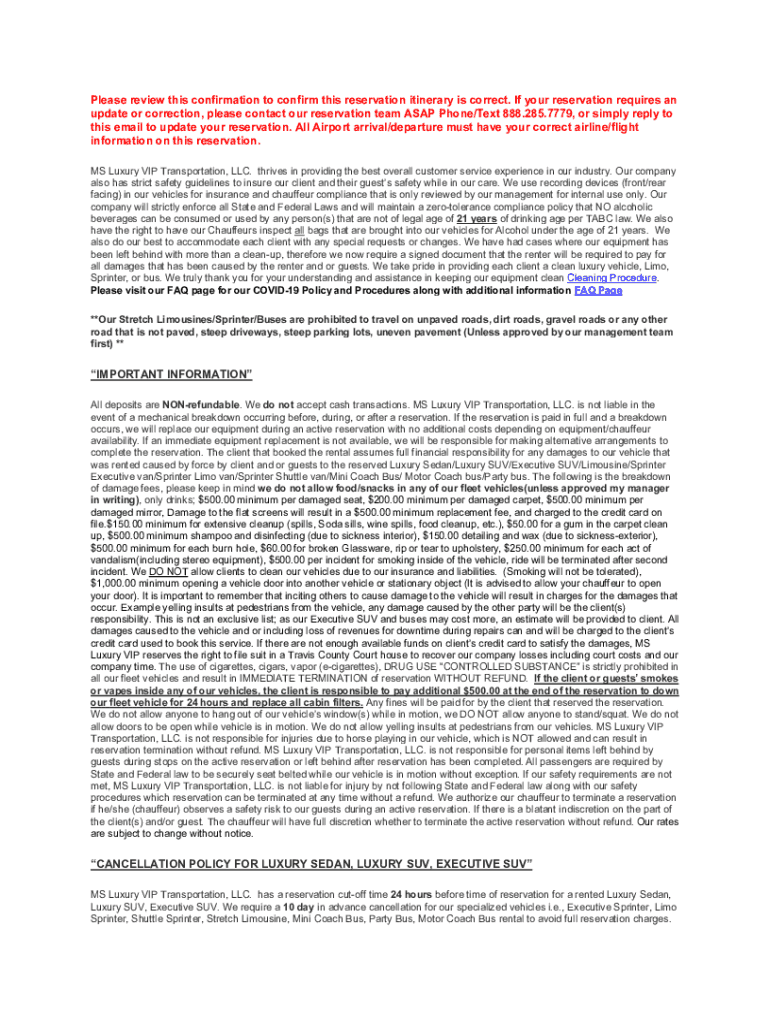 Fillable Online Reservation Confirmation Letter samples for hotel ...