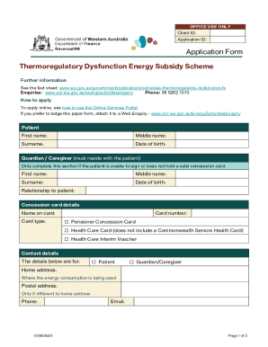Fillable Online TDES Application Form. Thermoregulatory Dysfunction ...