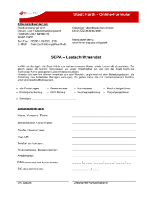 Fillable Online lastschriftmandat-SEPA.doc Fax Email Print - pdfFiller