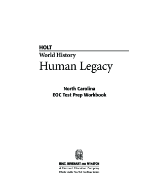 Fillable Online Human Legacy EOC Test Prep Workbook Answer Key by Holt ...
