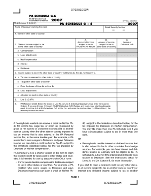 Fillable Online PA Schedule GR - e-Form RS Login Fax Email Print ...