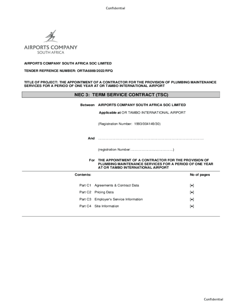 Fillable Online tender document - Airports Company South Africa Fax ...