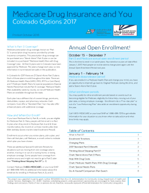 Fillable Online Medicare Part D Prescription Drug Plans and Coverage Fax Email Print - pdfFiller