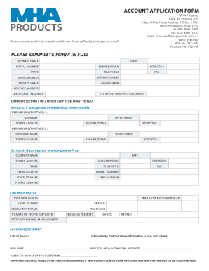 Fillable Online MHA Credit Appl form Fax Email Print - pdfFiller