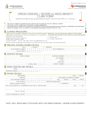 Fillable Online Serious Illness Benefit - critical cover for your ...